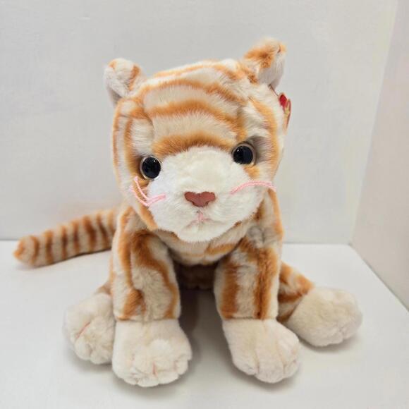 Toys | Ty Beanie Buddy Amber The Adorable Gold Tabby Cat 12 Inch | Poshmark